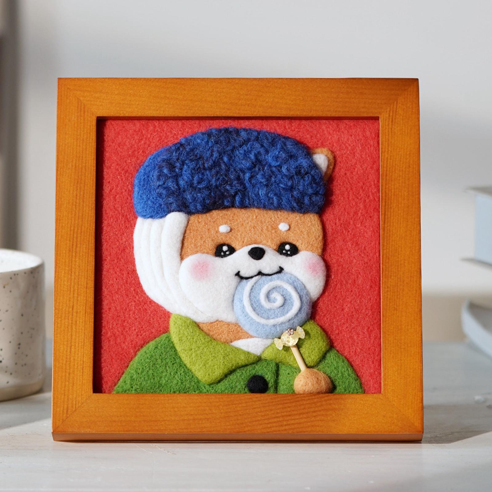 Wool Needle Felt Kit DIY Decoration with Photo Fra... – Grandado