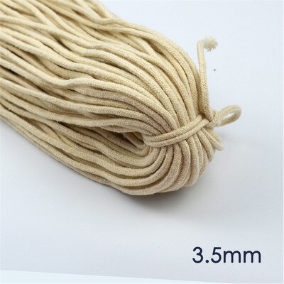 Beige Cotton Rope Solid Thick Round Twisted Cord D... – Grandado