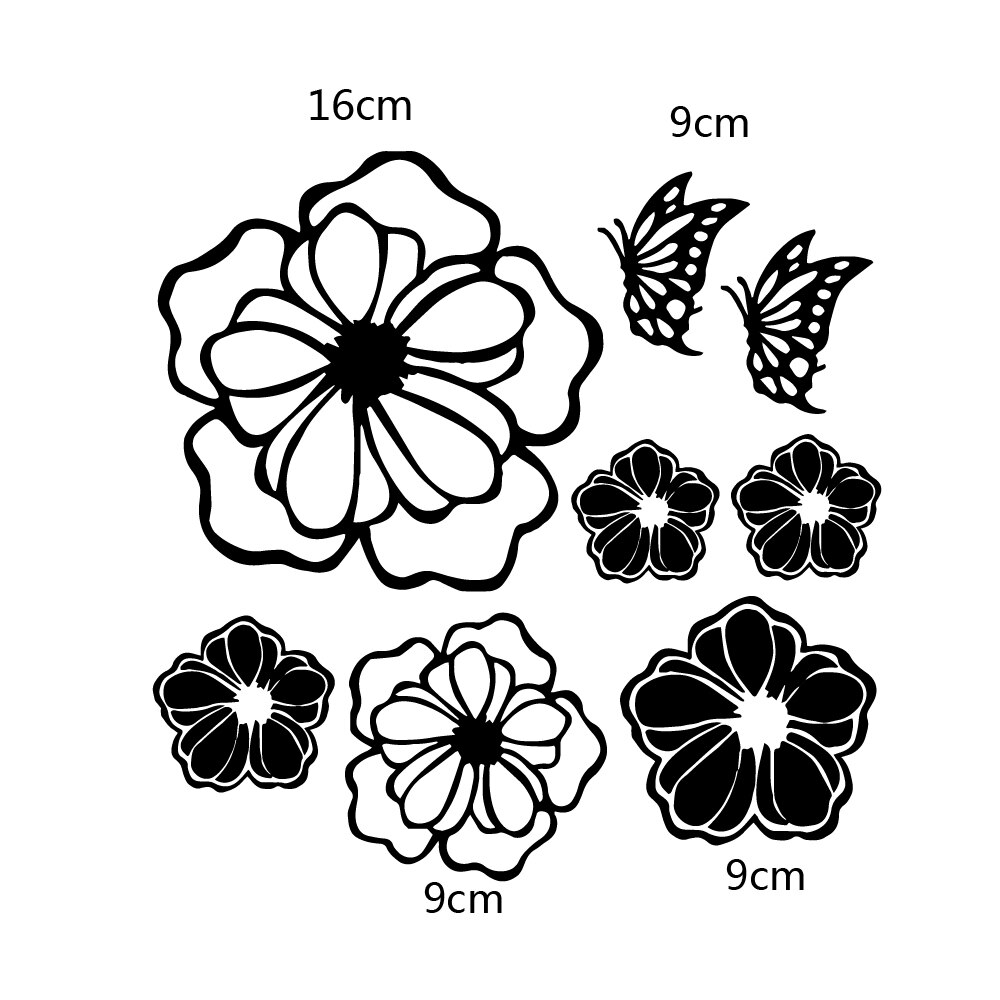 Pretty Decal Flowers Butterfly Waterproof Stickers... – Vicedeal