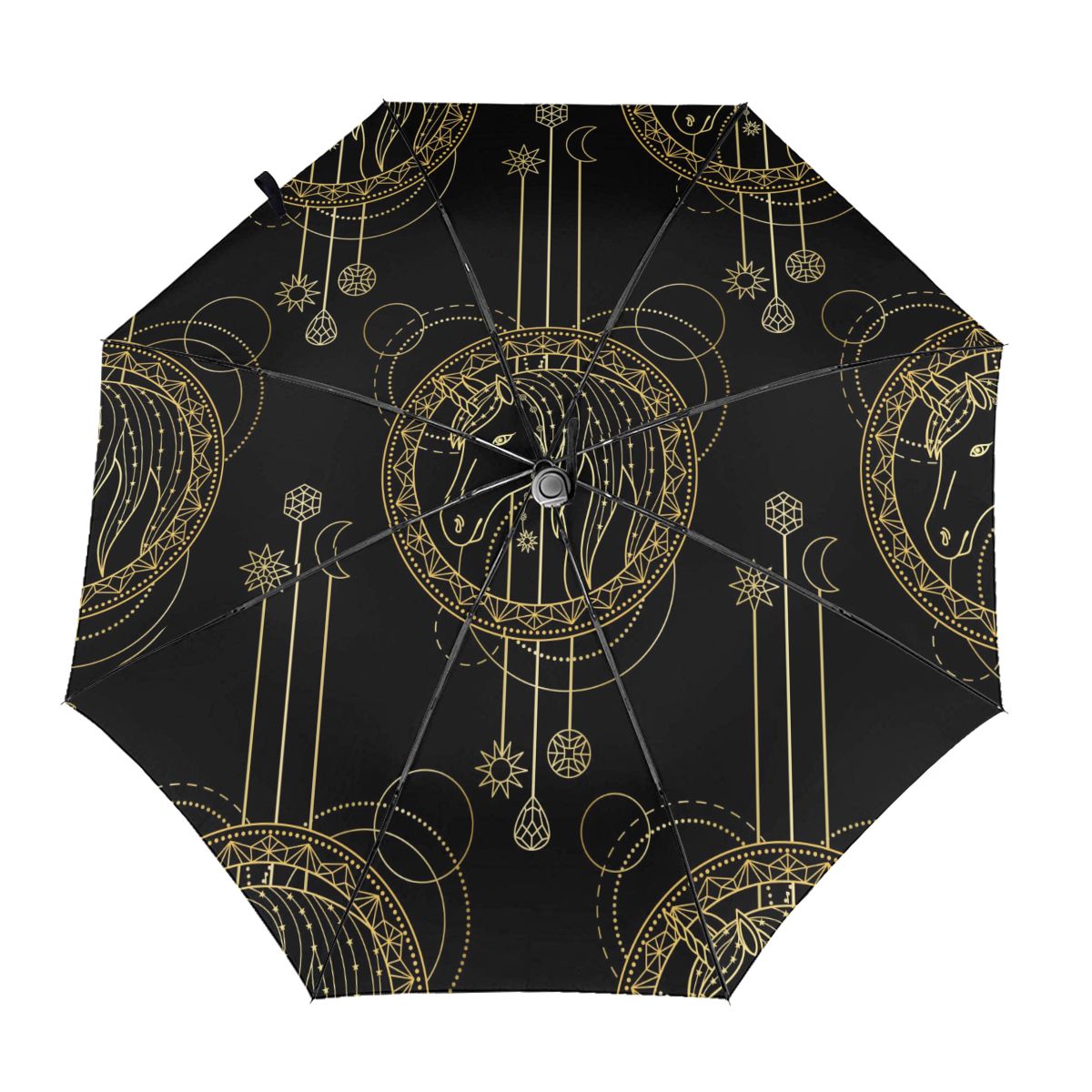 Sunny Paraplu Goud Eenhoorn En Geometrische Automa... – Grandado