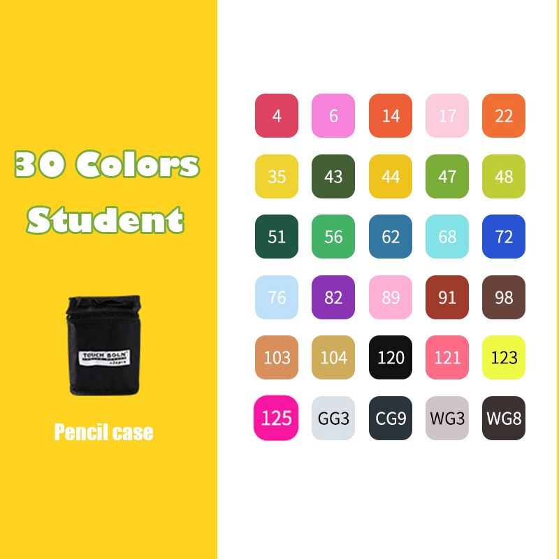 30/80/168/262 färger dubbelhuvuden tuschpenna set ... – Grandado