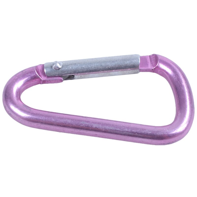 Pink aluminum alloy D-shape spring-loaded gate clo... – Vicedeal