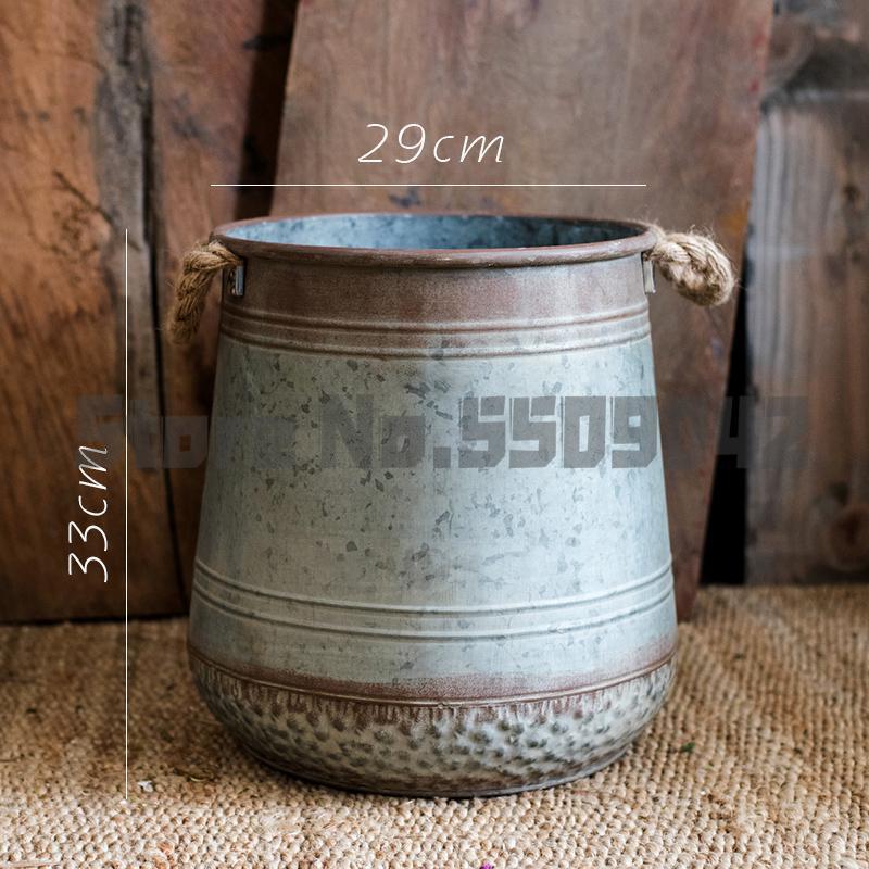 Vintage old iron bucket bucket flower bucket flowe... – Grandado