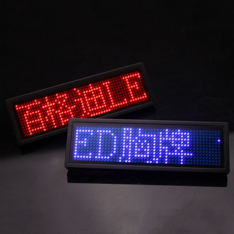 LED Mini Digital Name Message Tag Badge Sign Busin... – Vicedeal