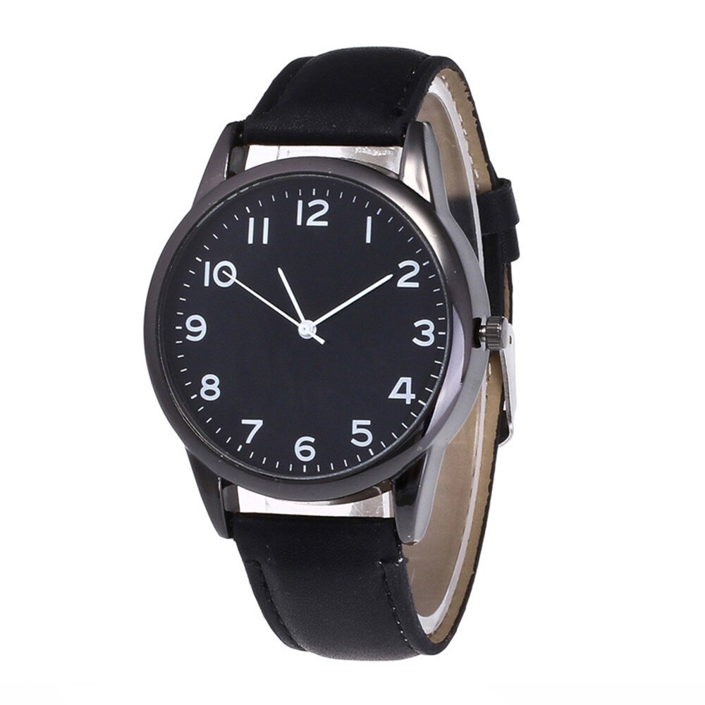 Couple Leather Band Analog Quartz Round Wrist watc... – Grandado