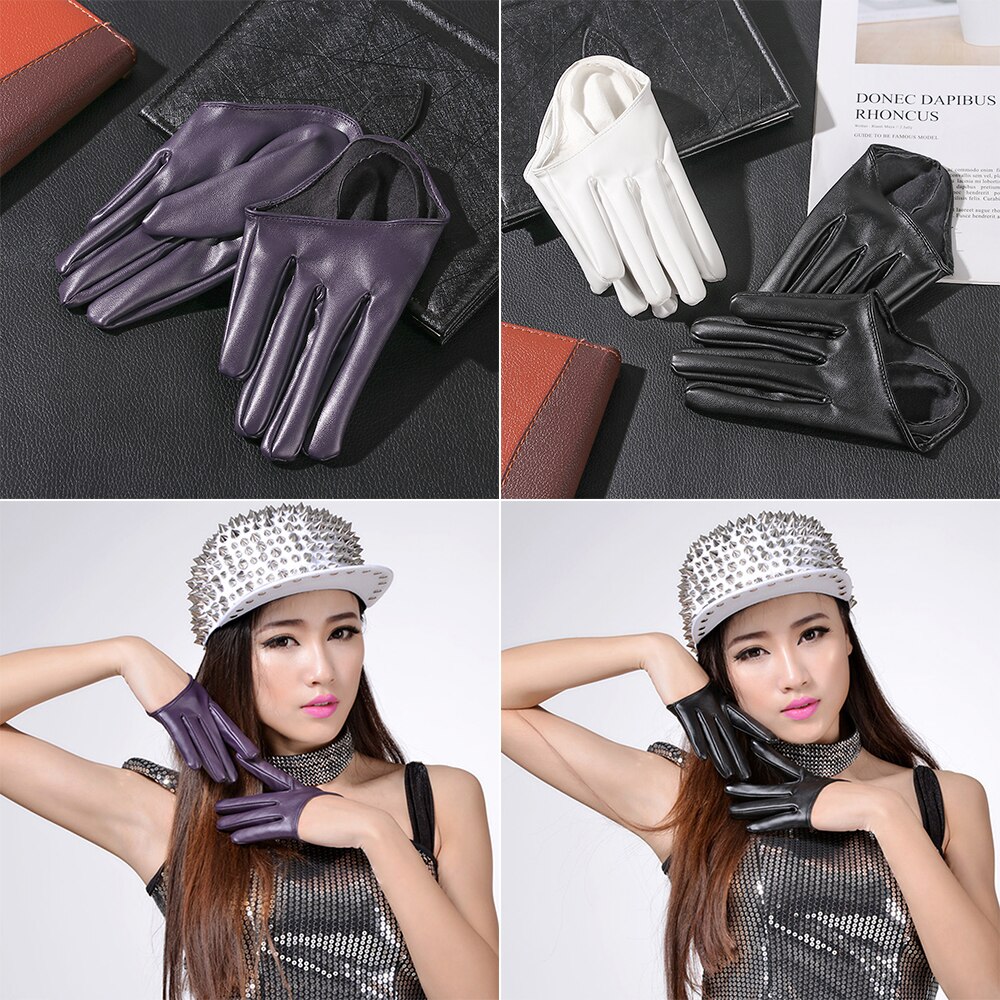 1Pair Women Sexy Night Club Leather Gloves Pole Da... – Grandado
