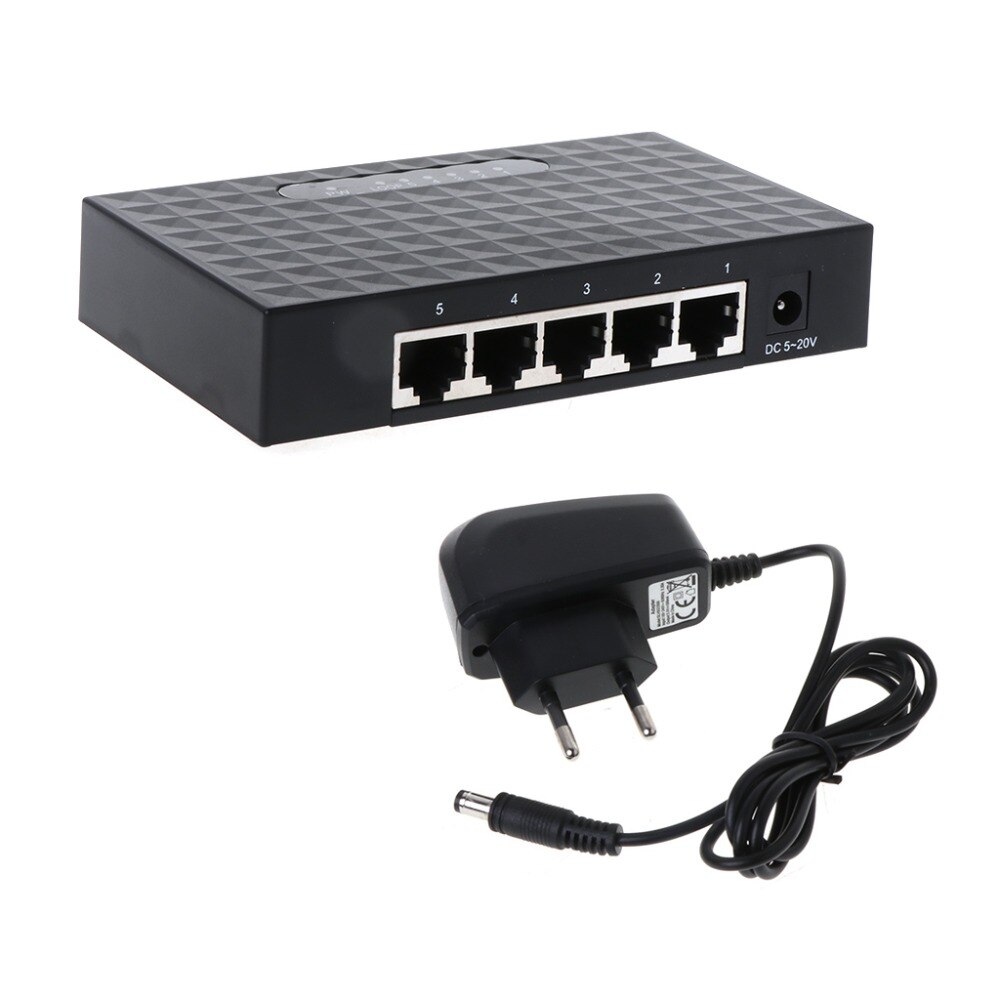 5 Port Base Gigabit Switch HUB Fast LAN Ethernet D... – Vicedeal