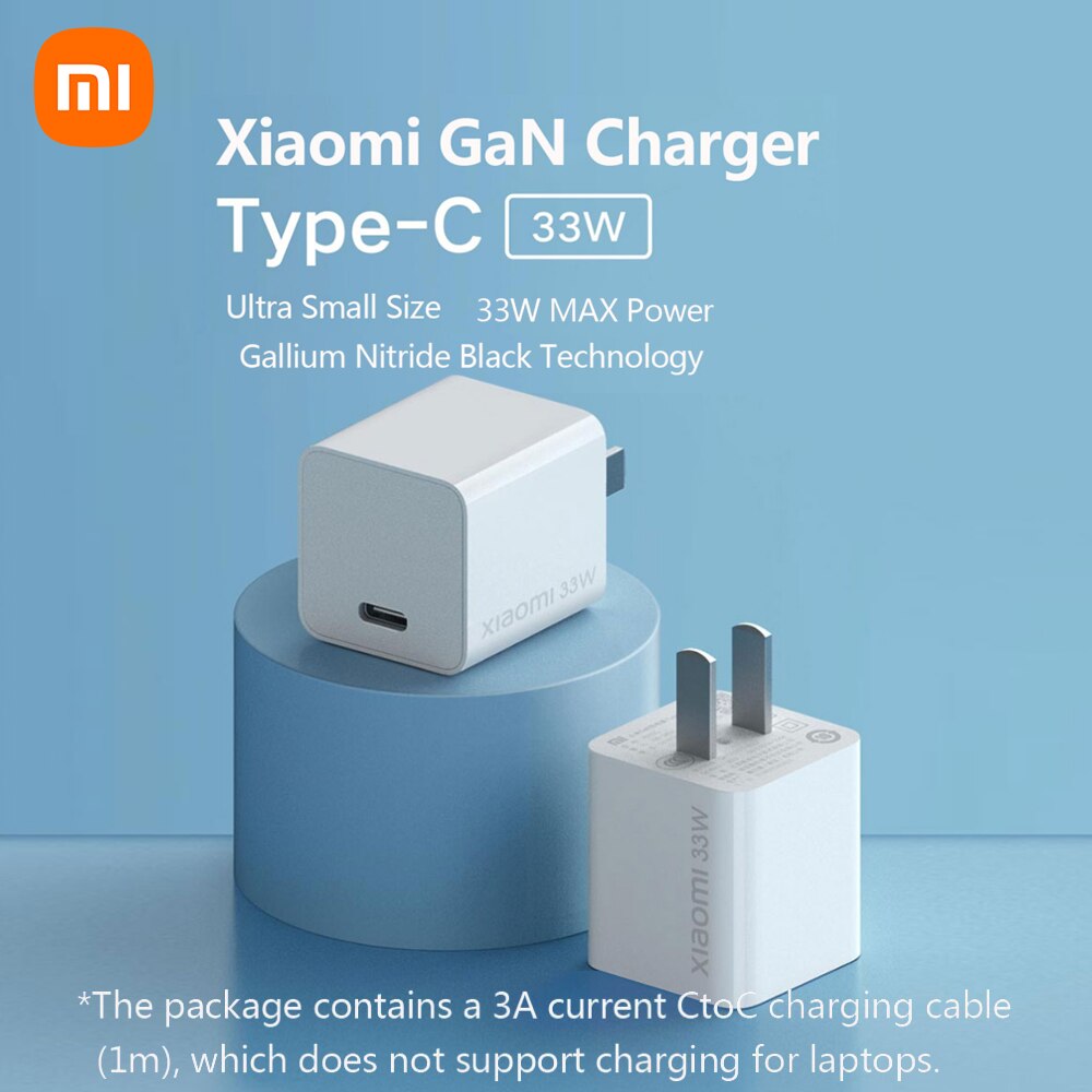 Original Xiaomi Mi GaN Charger Type-C 33W USB C Ch... – Grandado