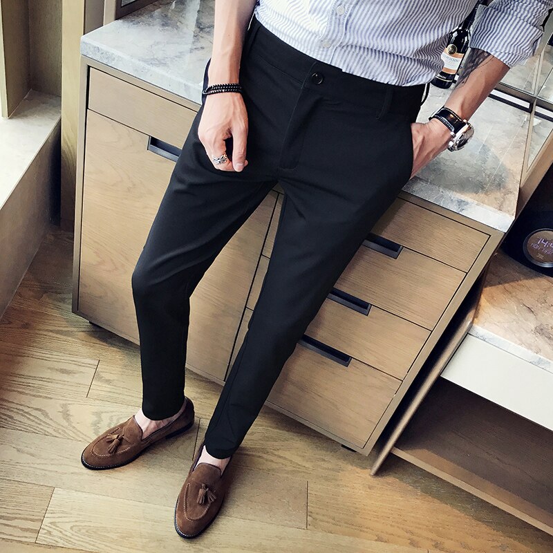 Spring Summer Men's Straight Pants Casual Soft Lon... – Vicedeal