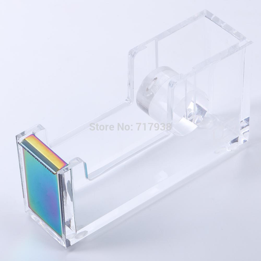 Clear Acrylic Rainbow Stapler Tape Dispenser burea... – Vicedeal