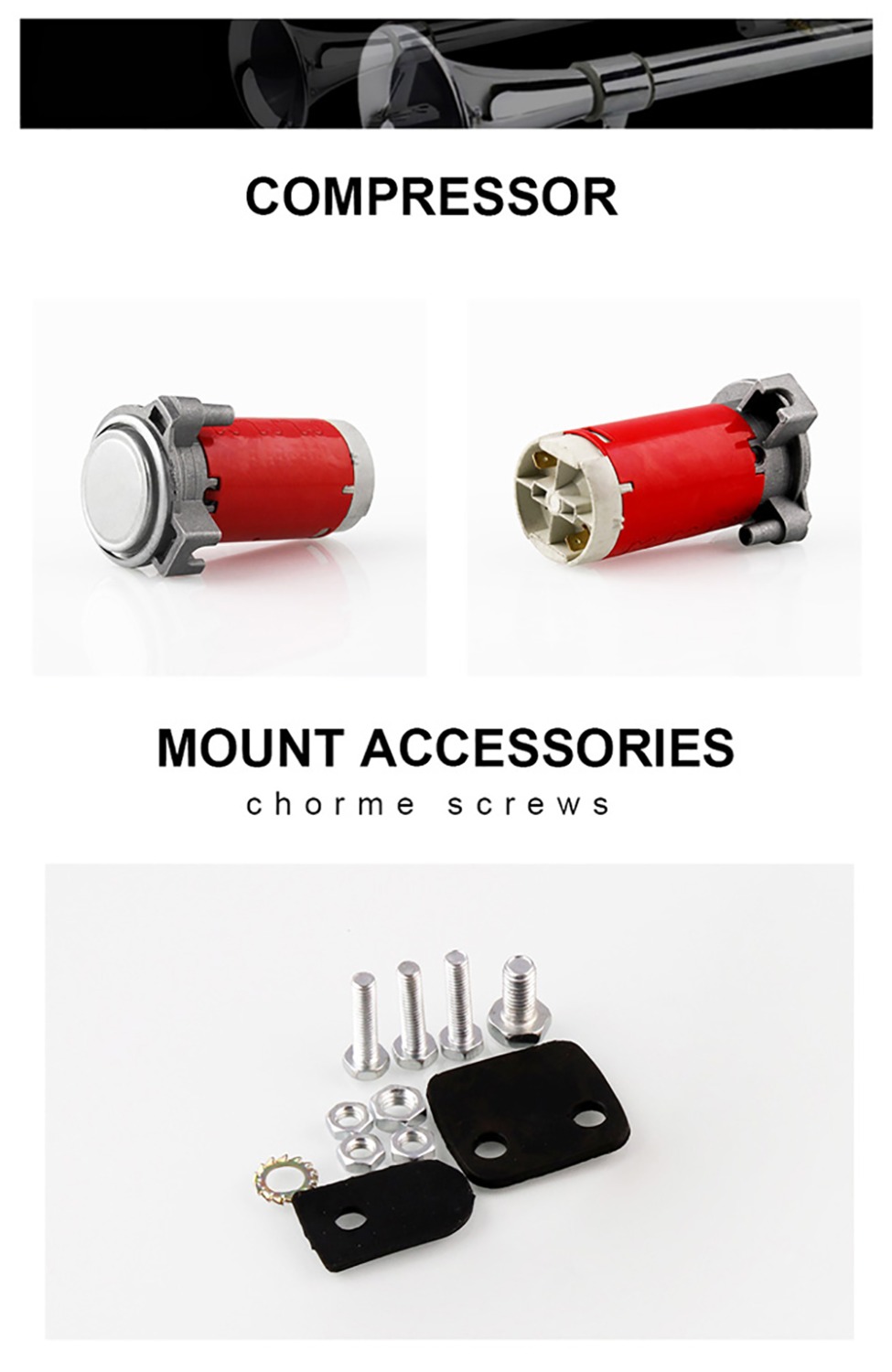 150DB Super Loud 12V/24V Single Trumpet Air Horn C... – Grandado