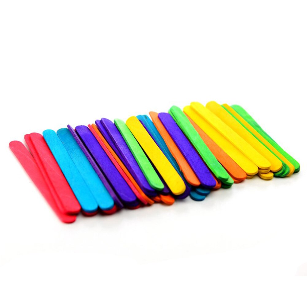200pcs Colored Wood Craft Popsicle Sticks for DIY ... – Vicedeal