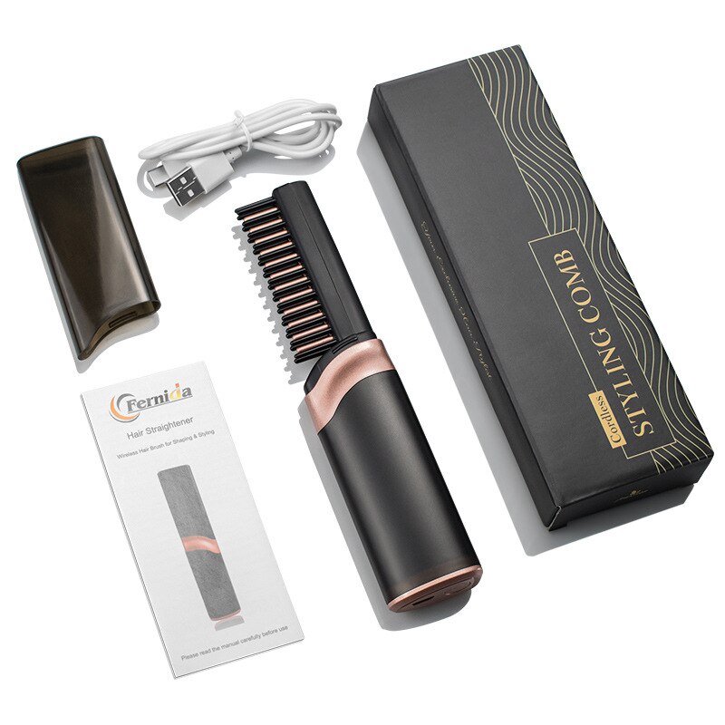 Cordless Heated Beard Comb Smooth Beards and Hair ... – Vicedeal