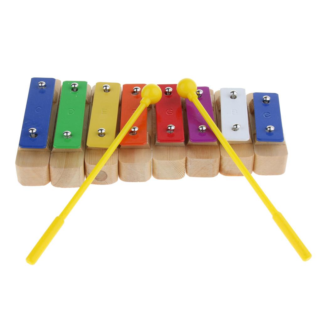 Mini 8 Button Xylophone And 2 X Wood Hammer Match ... – Vicedeal