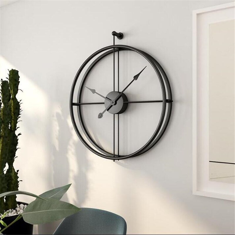Wall Clock Large Vintage Metal Hanging Watches Mod... – Grandado