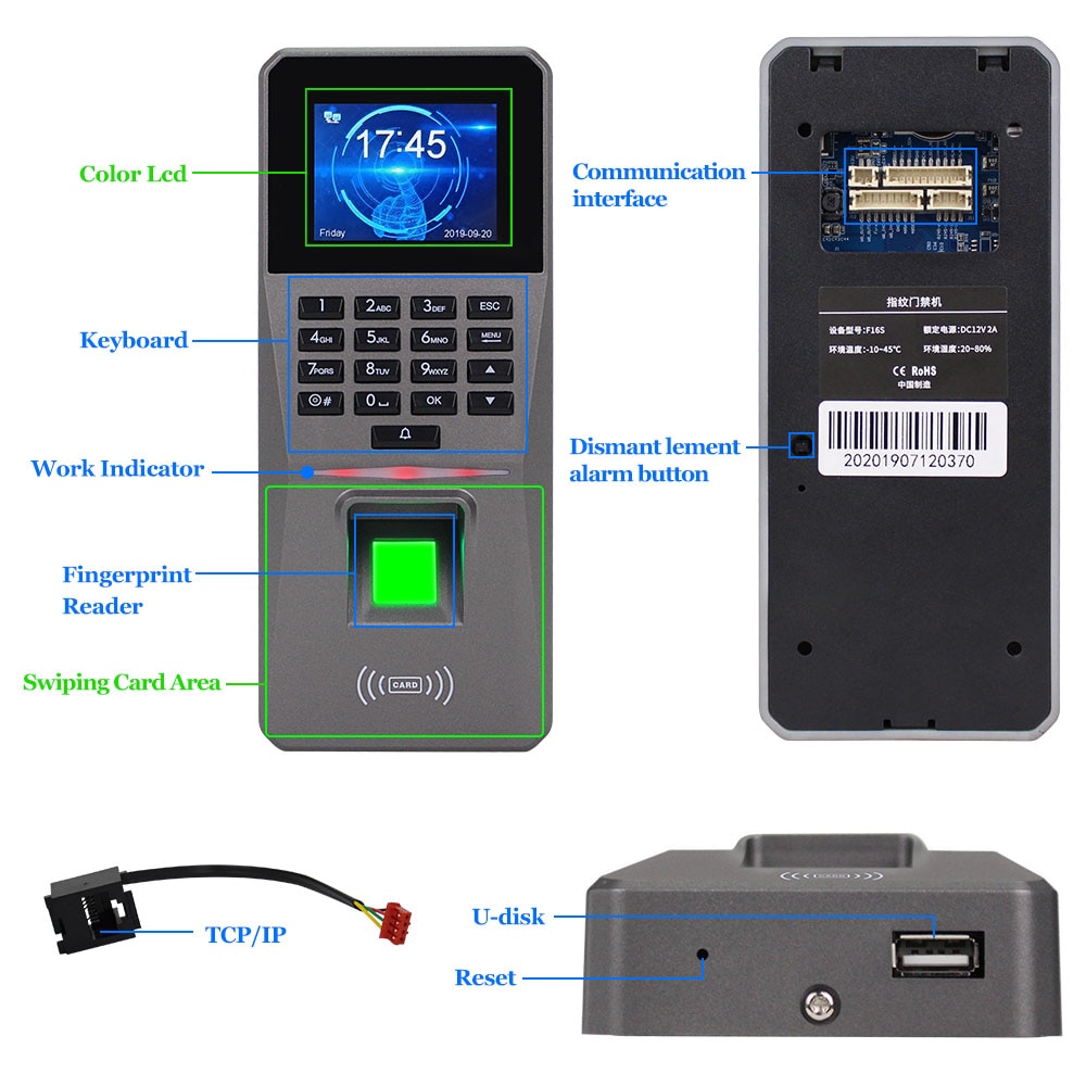 OBO Fingerprint Access Control Keypad TCP/IP/USB R... – Vicedeal