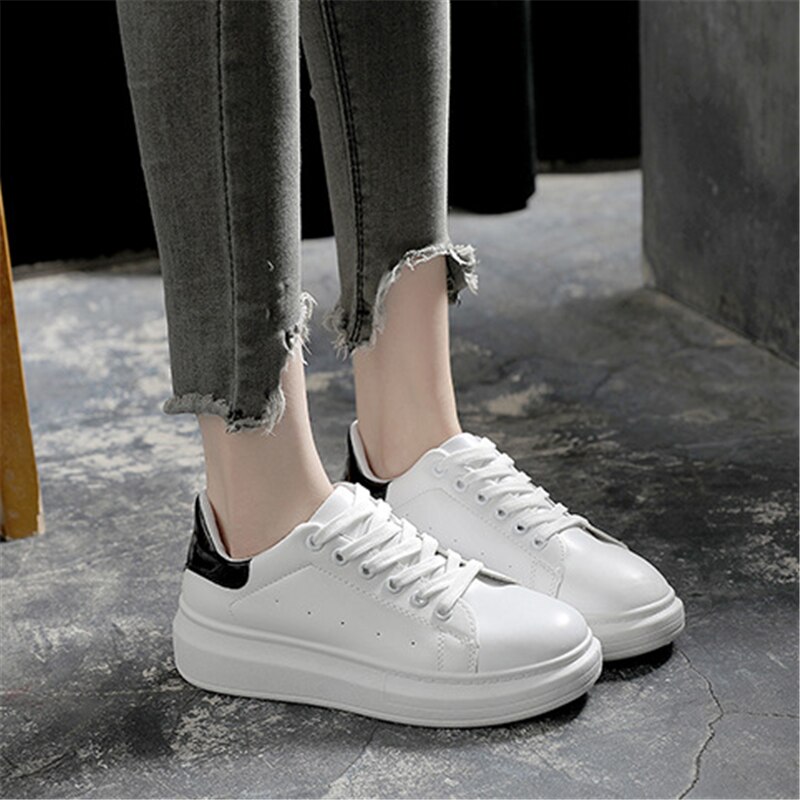 Kvinder sneakers forår hvide sko kvinder koreanske... – Grandado
