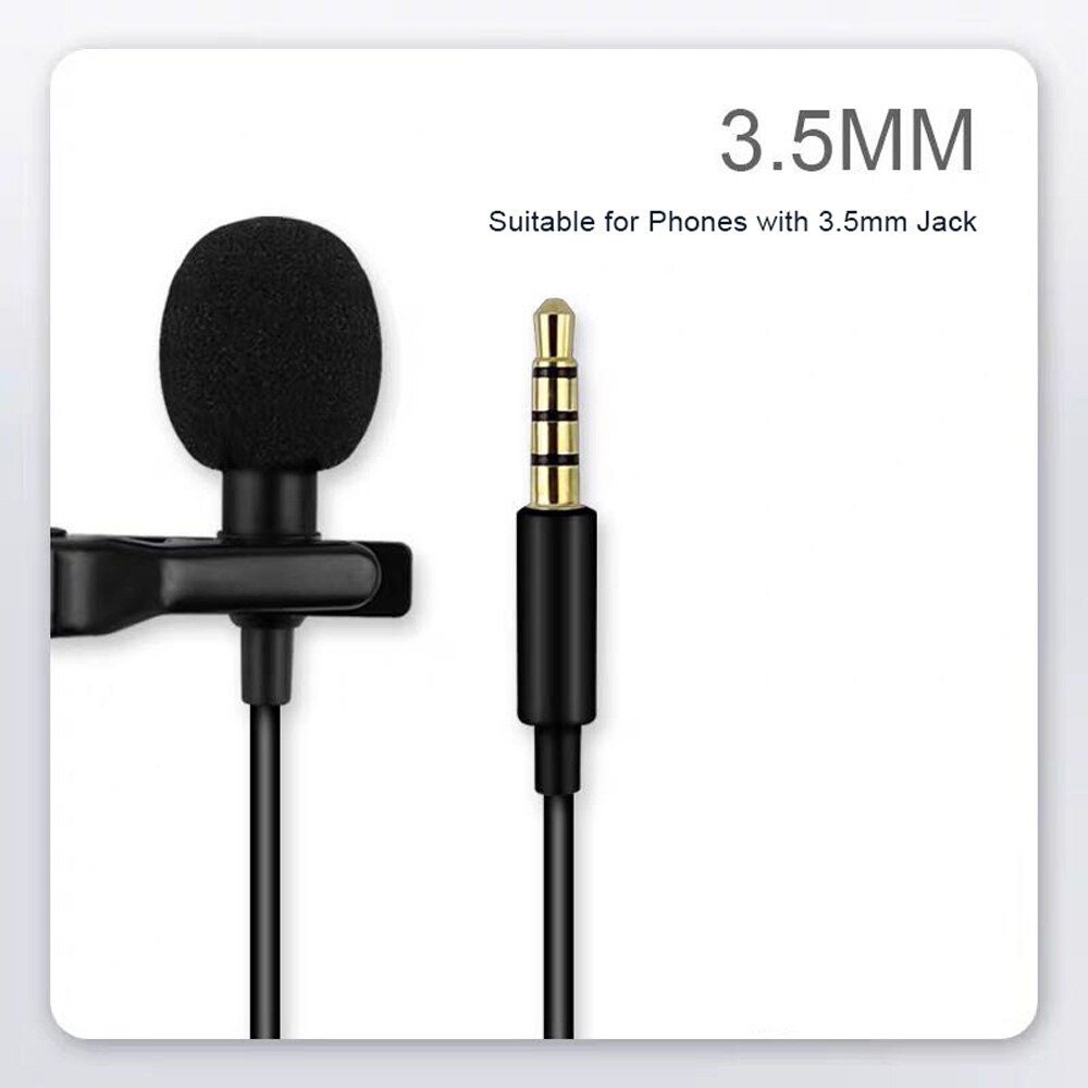 Lavalier Microphone Omnidirectional Clip On Lapel ... – Vicedeal