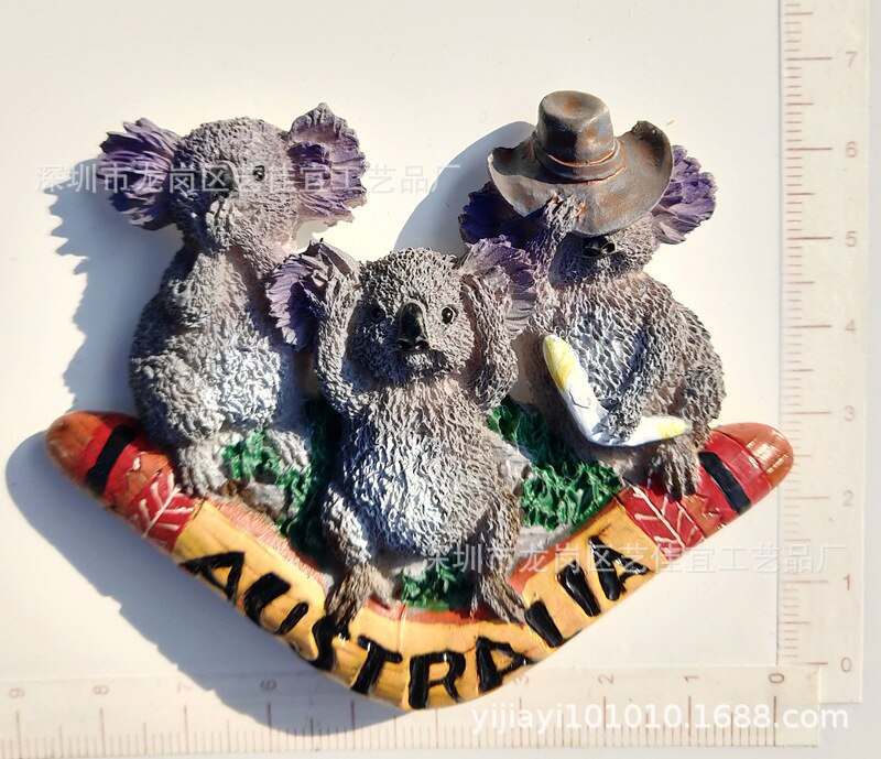 3d Resin Fridge Magnets Kangaroo Road Sign Austral... – Grandado