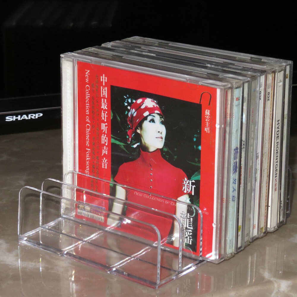 Clear Acrylic CD DVD Holder Storage Rack Tray CD D... – Vicedeal
