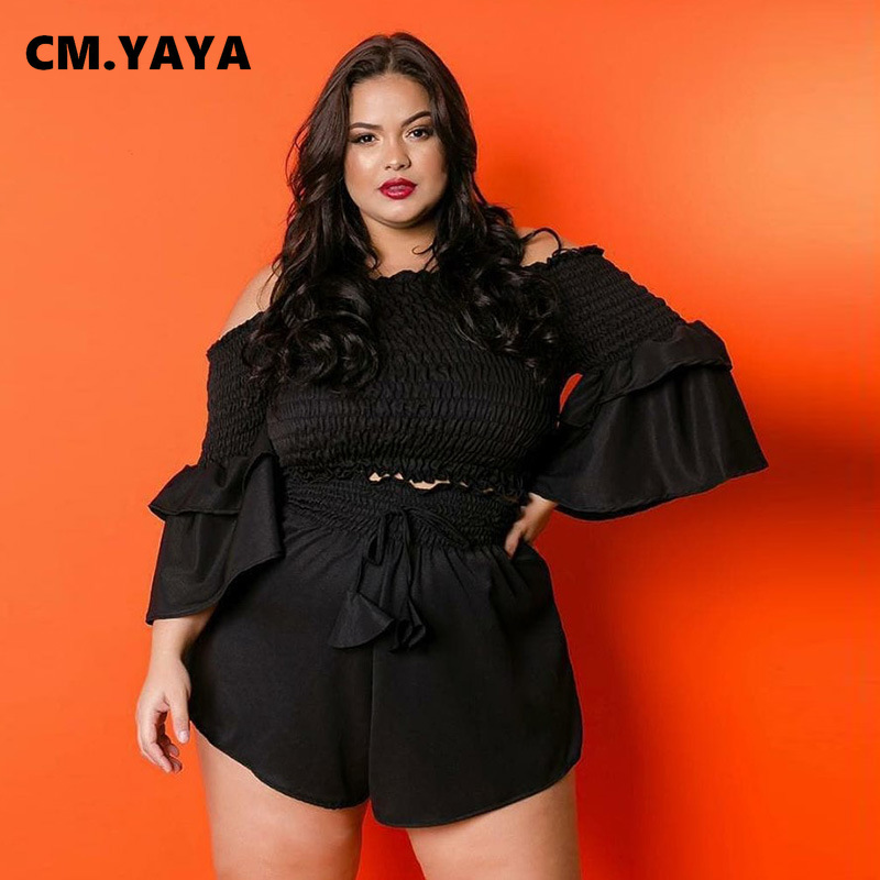 CM.YAYA-Conjunto de talla grande para mujer, Top c... – Vicedeal