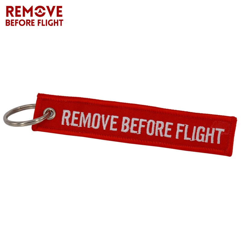 Remove Before Flight Keychain Car Ring OEM Red Emb... – Grandado