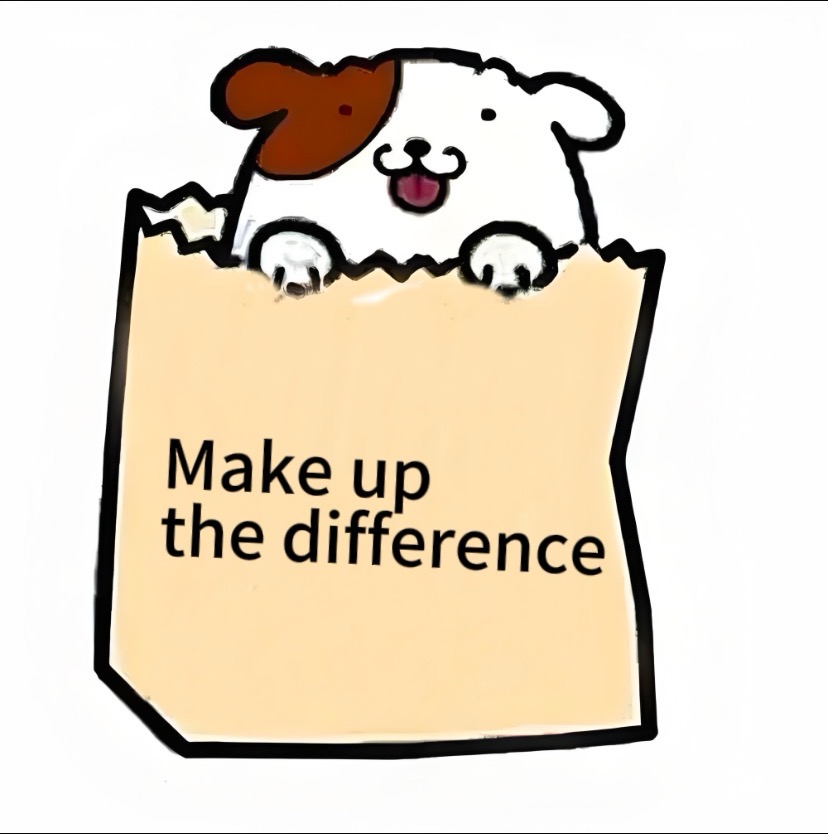 Make up the difference – Grandado