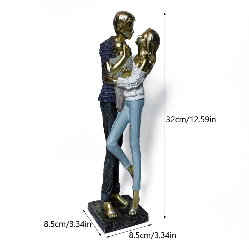 NORTHEUINS Resin Couple Statue Sweet Family Figuri... – Grandado