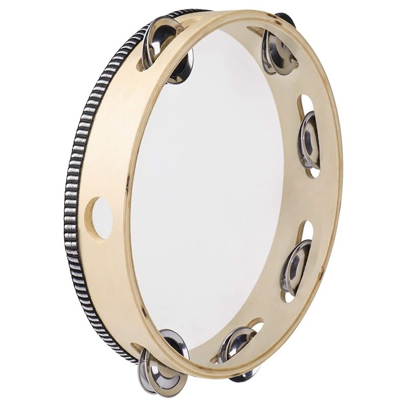 Houten Hand-Held Tamboerijn Jingle-Hand-Held Percu... – Grandado