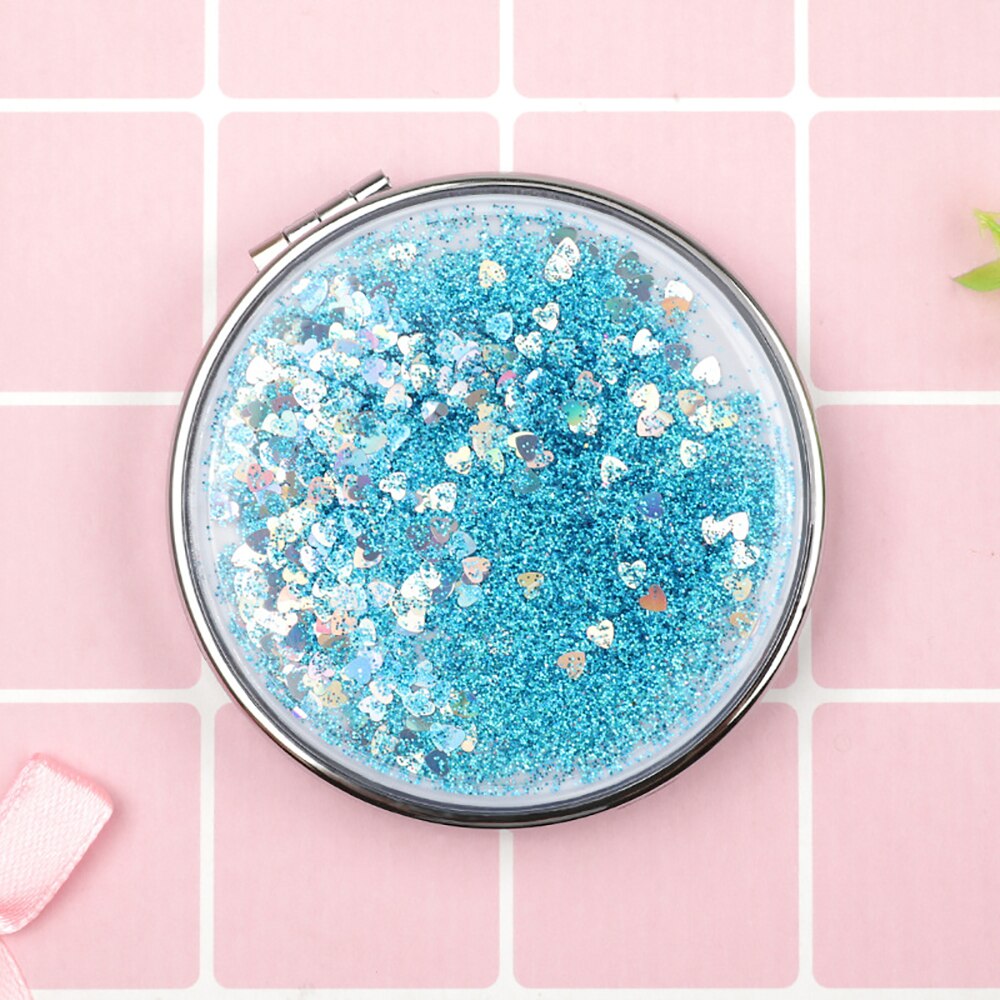 Shiny Quicksand Makeup Mirror Cute Pocket Mirror M... – Grandado