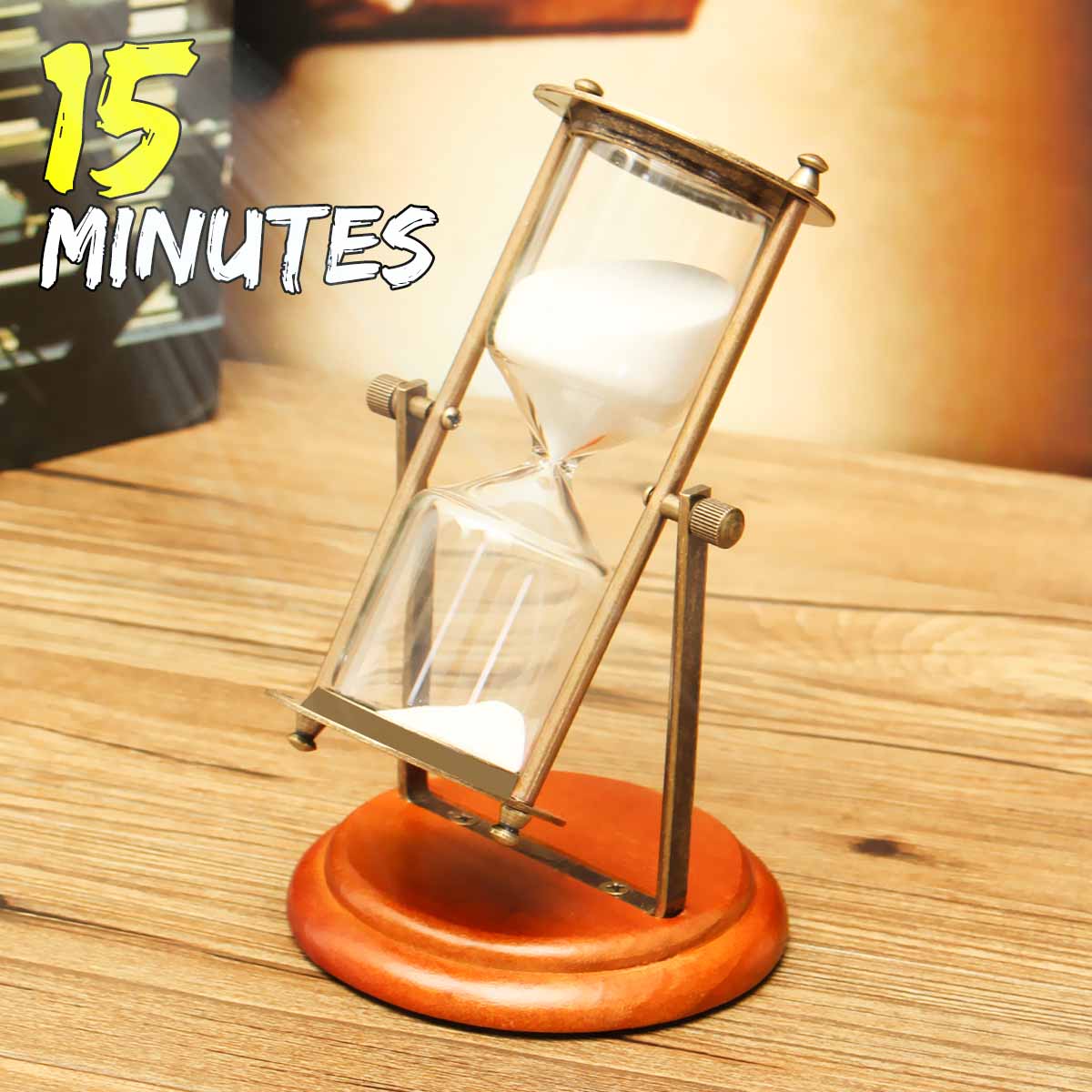 15Min Retro Zandloper Zand Timer Voor Keuken Schoo... – Grandado
