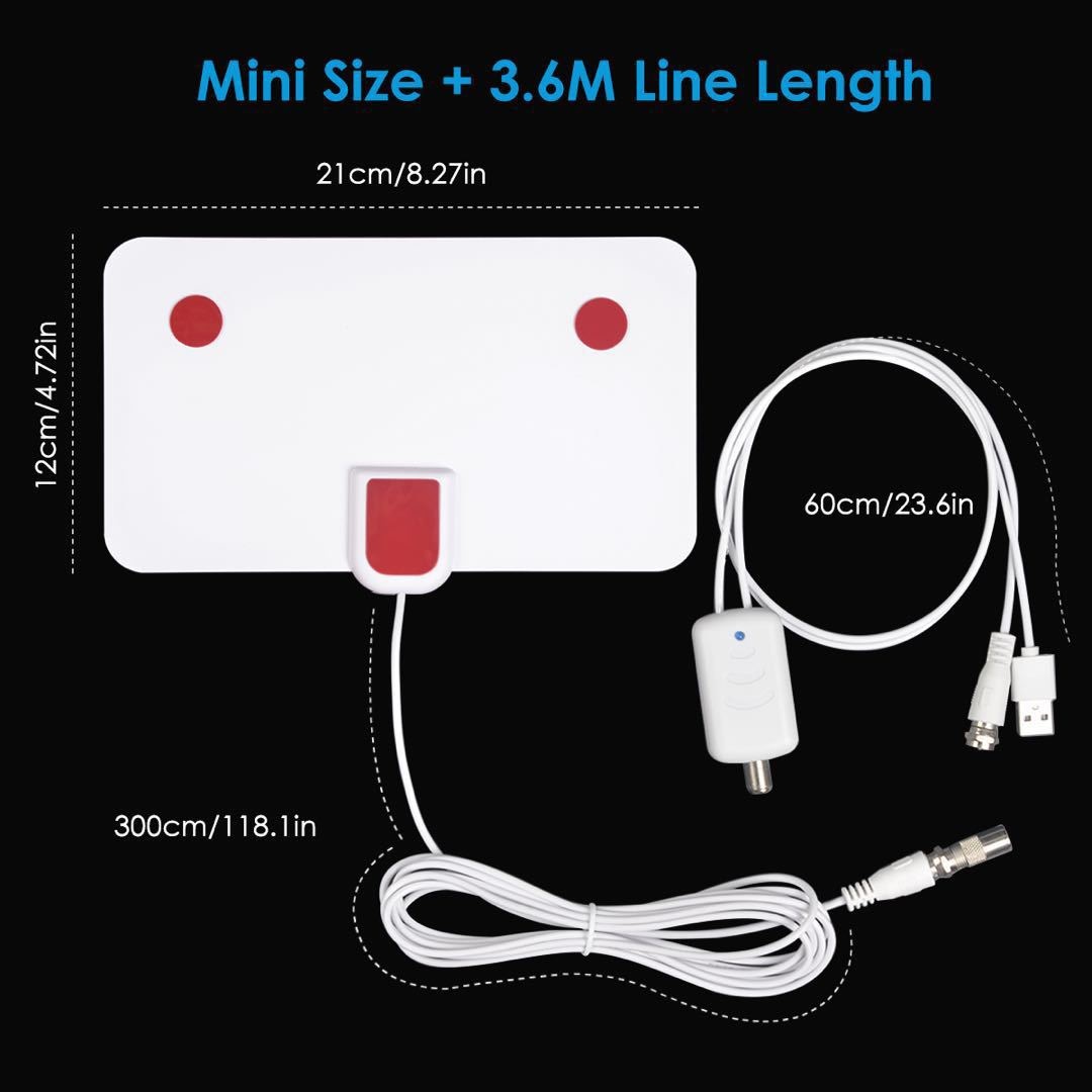 White Mini HD indoor digital TV Antenna HDTV anten... – Vicedeal
