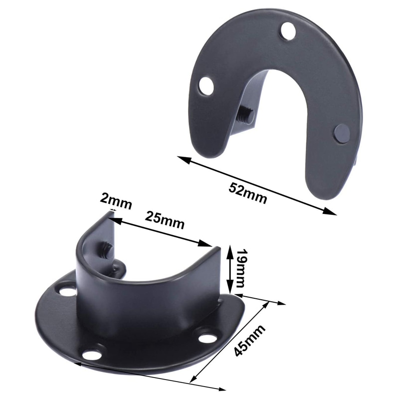 4 Packs Heavy Duty Stainless Steel End Supports Cl... – Grandado