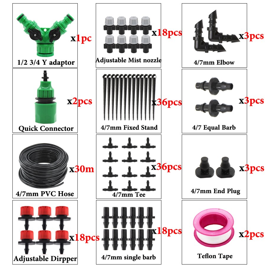 MUCIAKIE 30M Micro Drip Watering Kit Irrigation Sy... – Grandado
