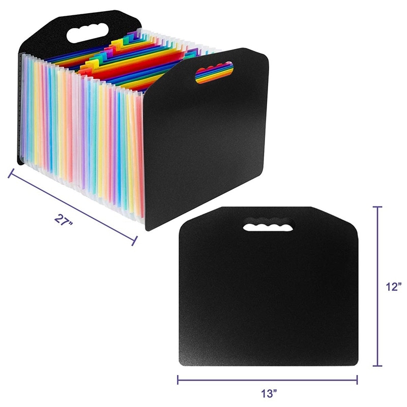 Expanding File Folder 24 Pockets, A4 Letter Size E... – Grandado