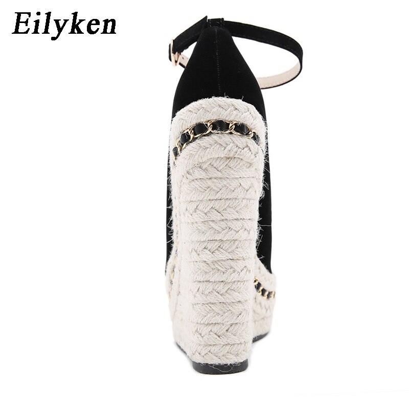Eilyken Enkelband Open Teen Vrouwen Solide Platfor... – Grandado