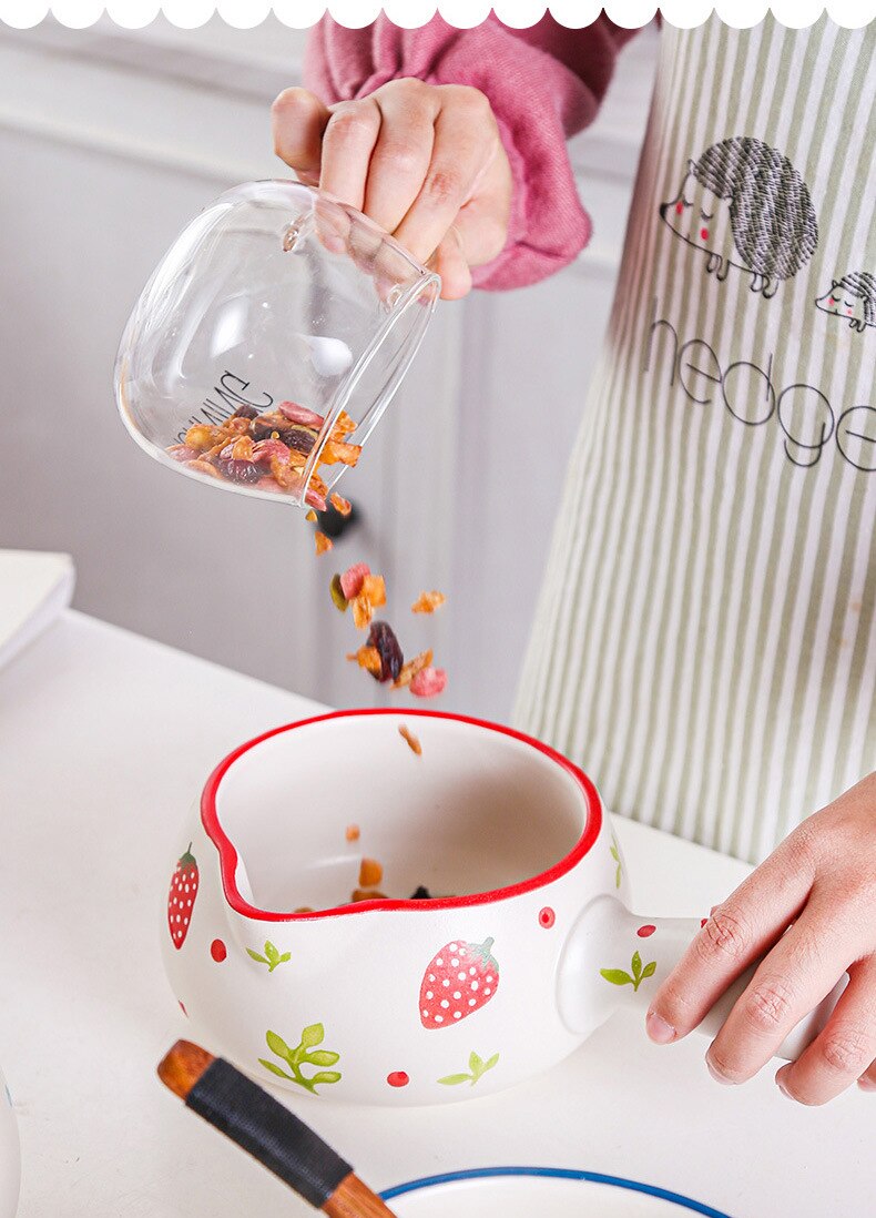 Baby Dietary Supplement Enamel Milk Pot Ceramic No... – Grandado