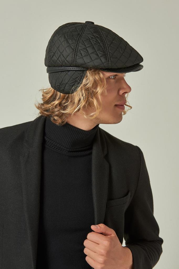 10950 Quilted Black Caps – Grandado
