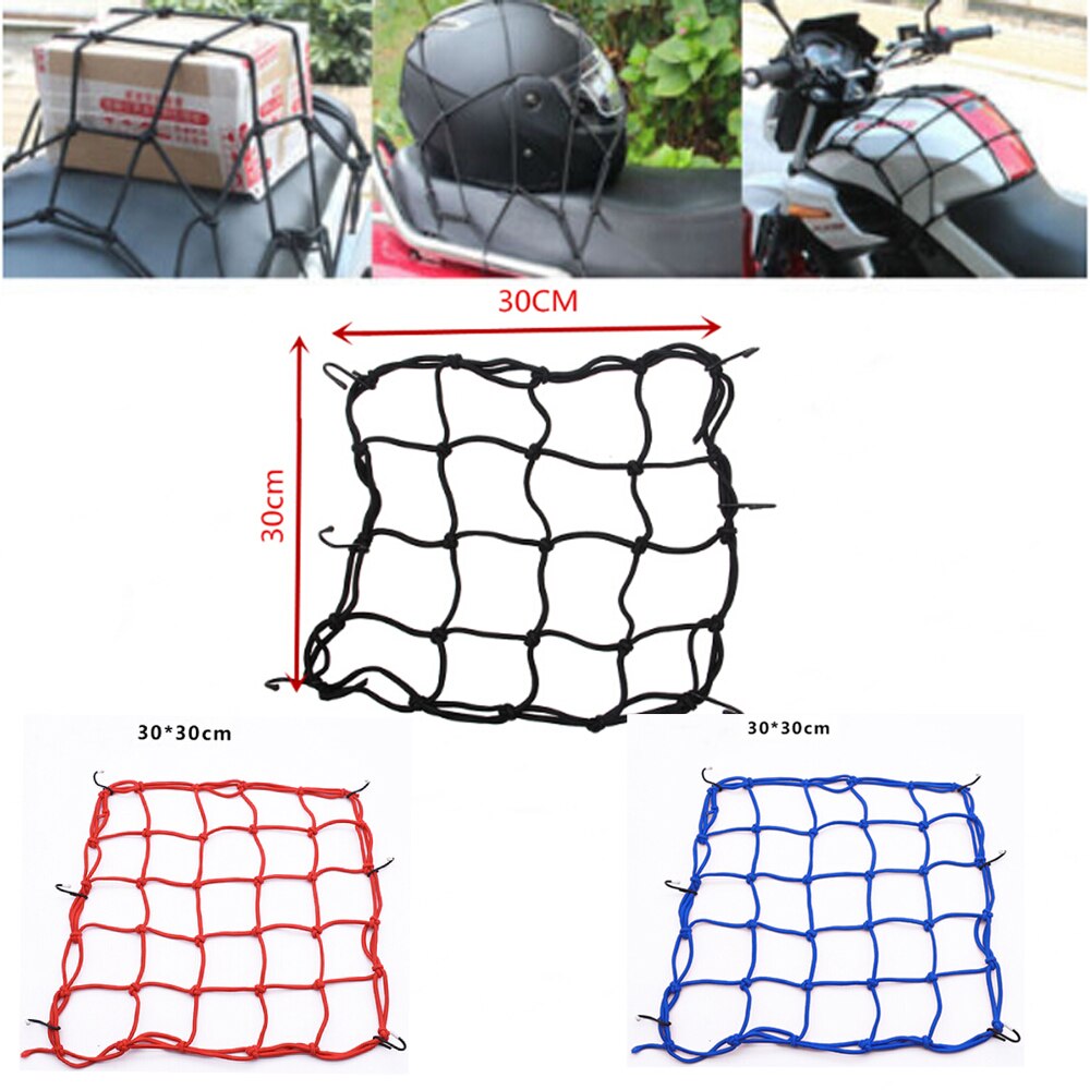 30 * 30 cm Motorcycle Bicycle Cargo Net Helmet Rop... – Vicedeal