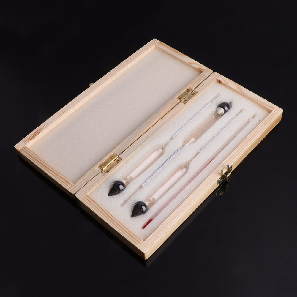 3 Pcs 0-100% Hydrometer Alcoholmeter Tester Set Al... – Grandado