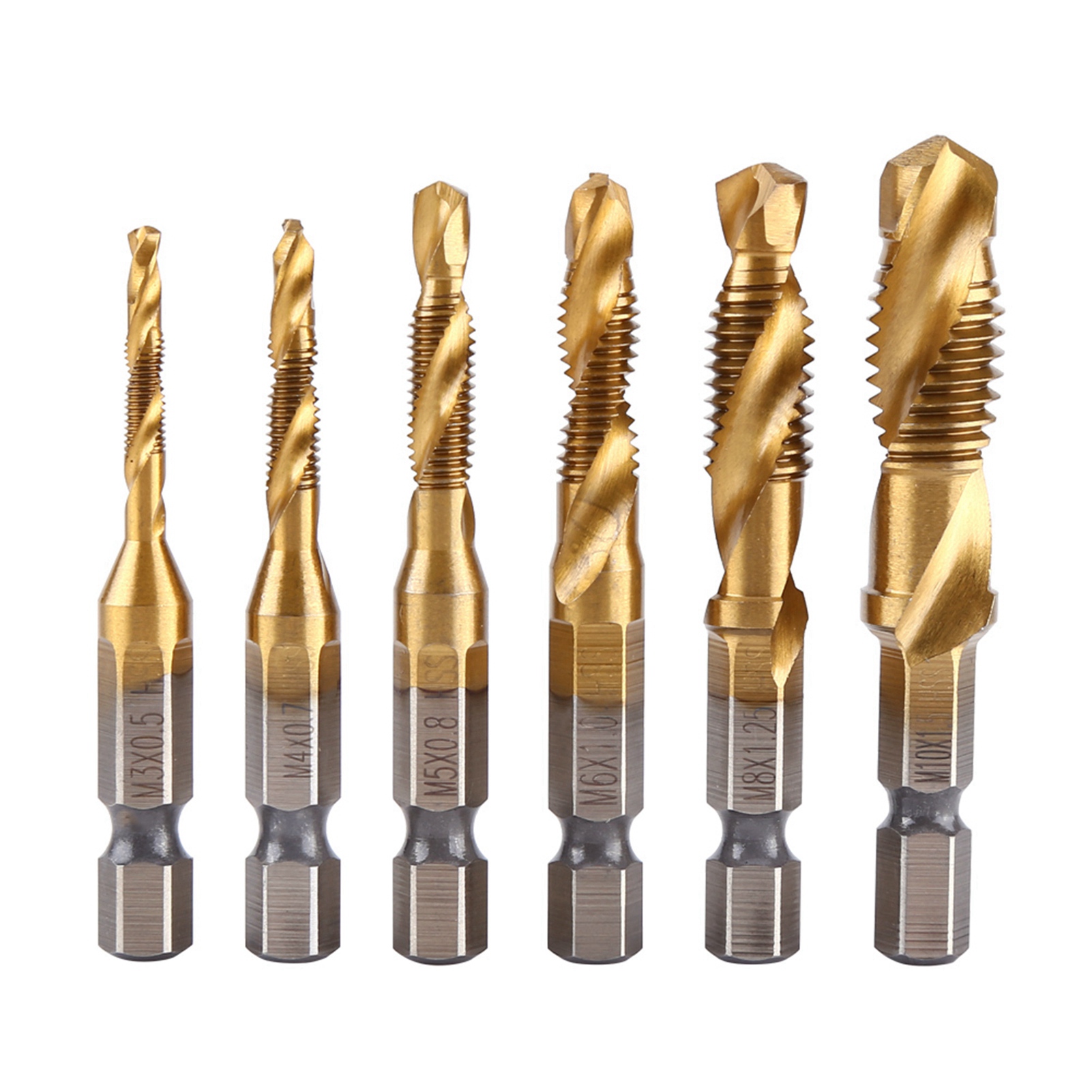 Metric Thread M3-M10 Titanium Coated HSS Drill and... – Grandado