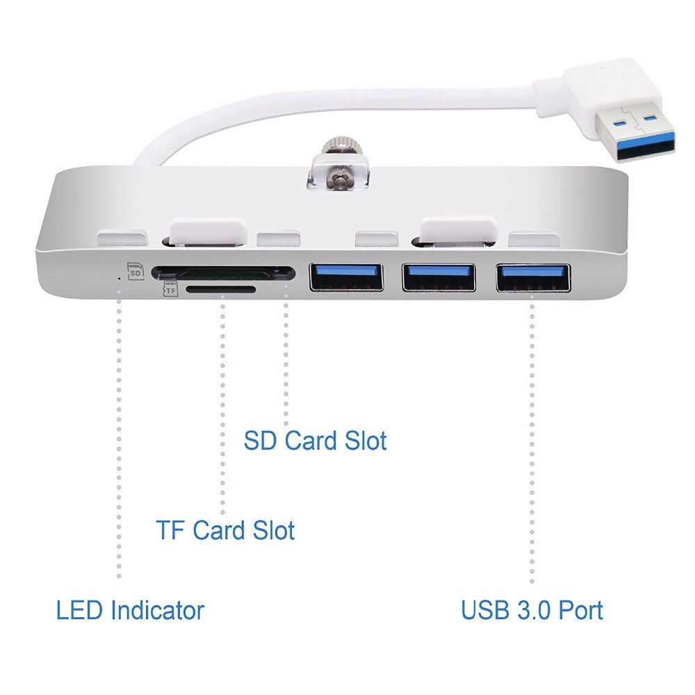 Ultra-thin USB HUB Card reader Premium Aluminum 3-... – Vicedeal