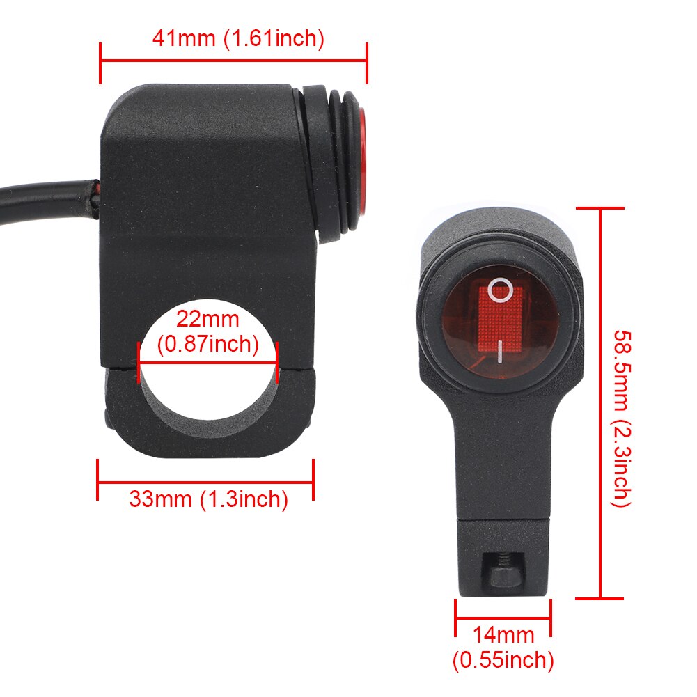 ATV Handlebar Switch Hand lebar Light Switch Push ... – Grandado