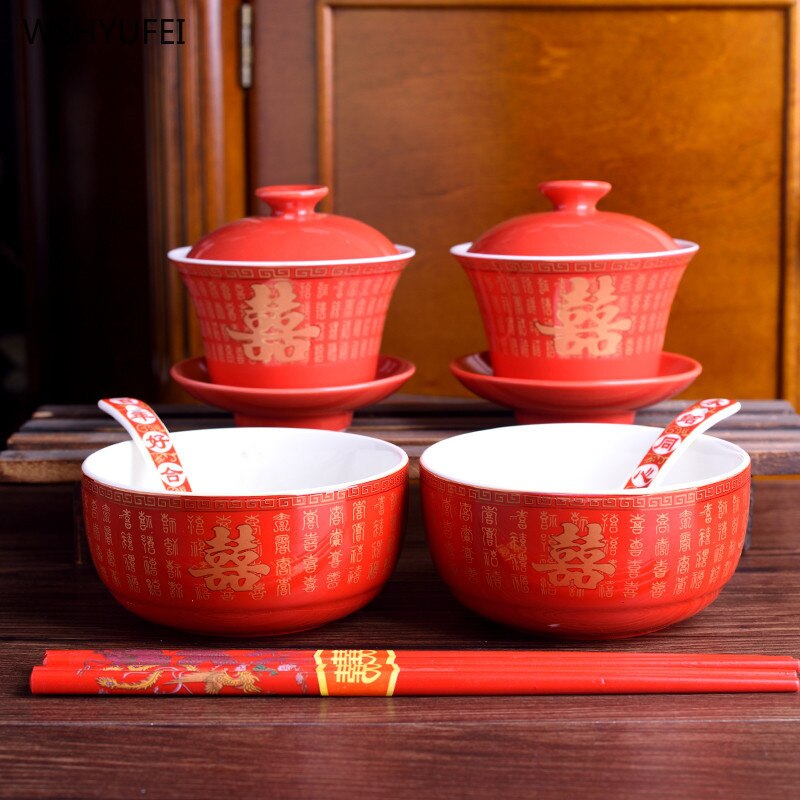 Wedding Ceramic Red Wine Set Toasting Cup Chinese ... – Grandado