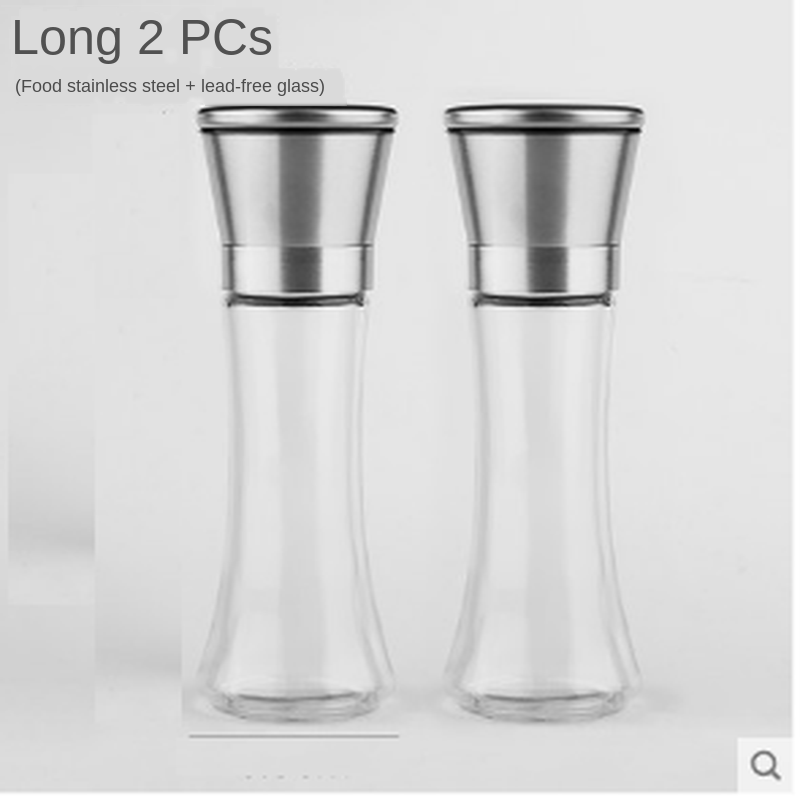 Brushed Stainless Steel Pepper Mill and Salt Mill,... – Grandado