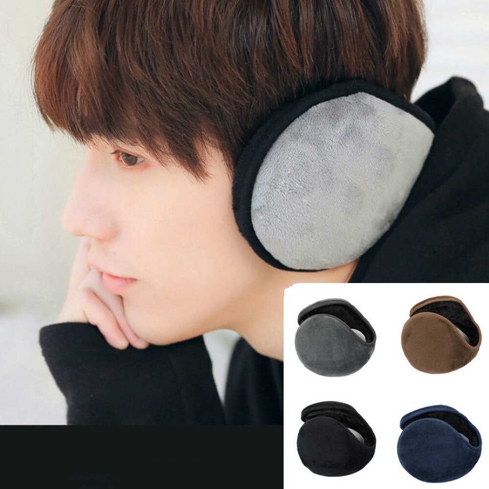 Unisex Solid Winter Earmuffs Soft Thicken Plush Ea... – Vicedeal