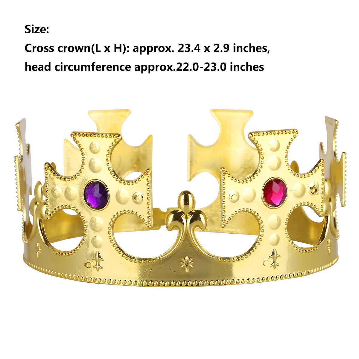 Set of 4 Pieces Children Jeweled Royal King Crowns... – Grandado