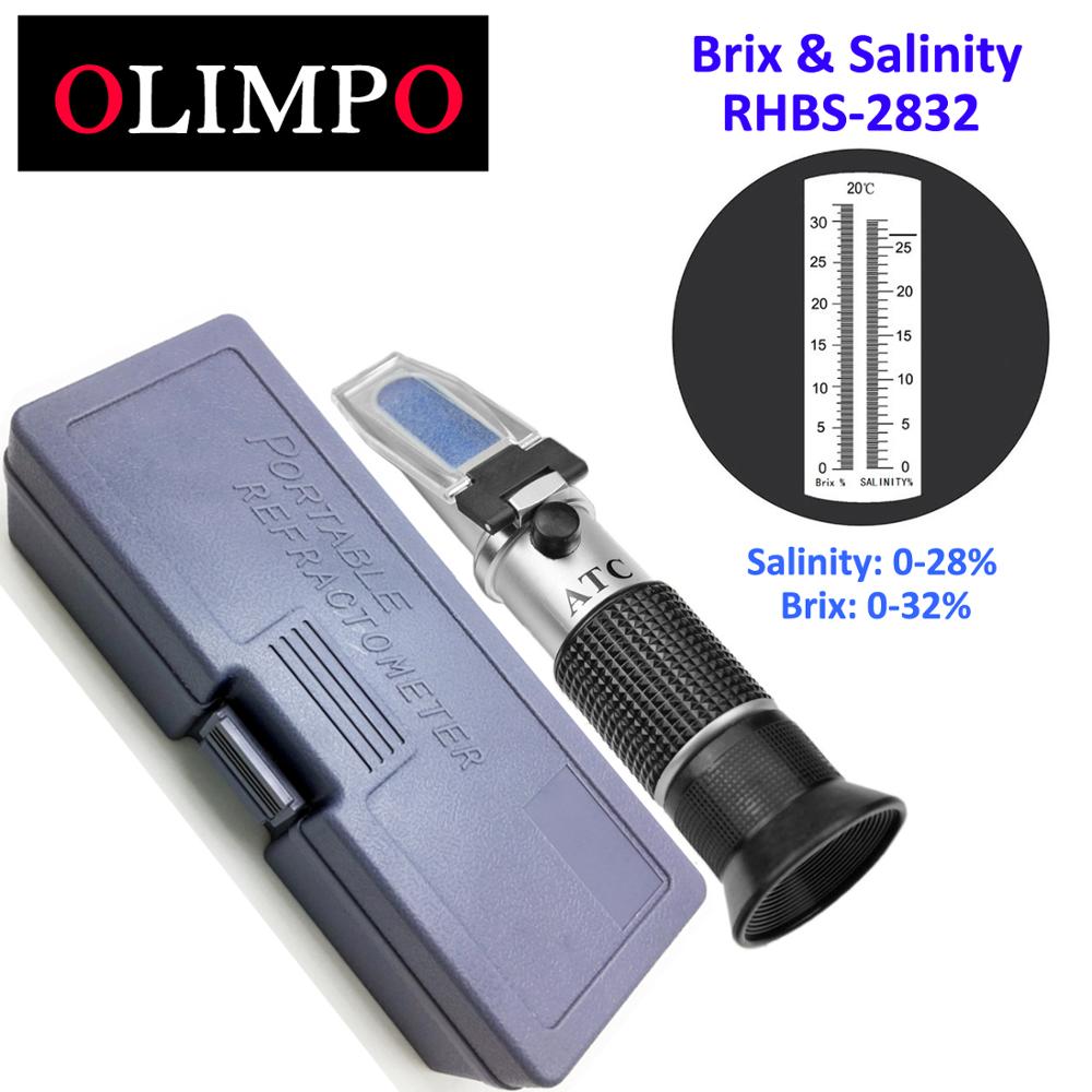 Salinity Refractometer with Brix Portable Hard Cas... – Vicedeal
