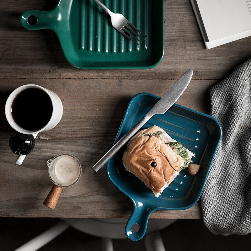 Matte Ceramic Baking Plates Unique Square Individu... – Grandado