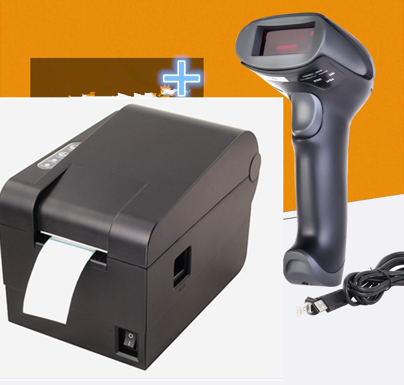 1 pcs bedrade bar code scanner + thermische barcod... – Vicedeal